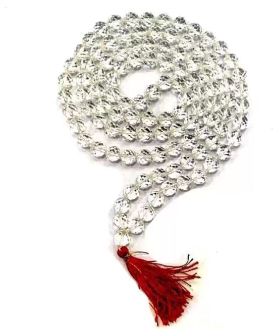 Buy The Gallery Of Gemstone Sphatik Mala 108 Bead Diamond Cut Original ...