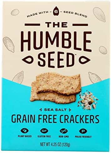 Amazon.com: The Humble Seed Grain Free Crackers, Sea Salt, Plant-Based ...