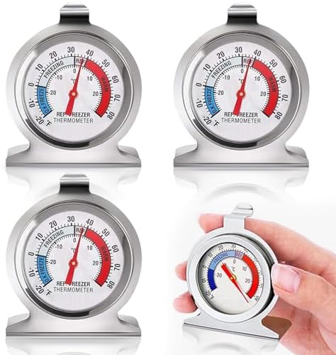 Twin Pack Fridge Freezer Thermometer Pack With Colour Coded ...