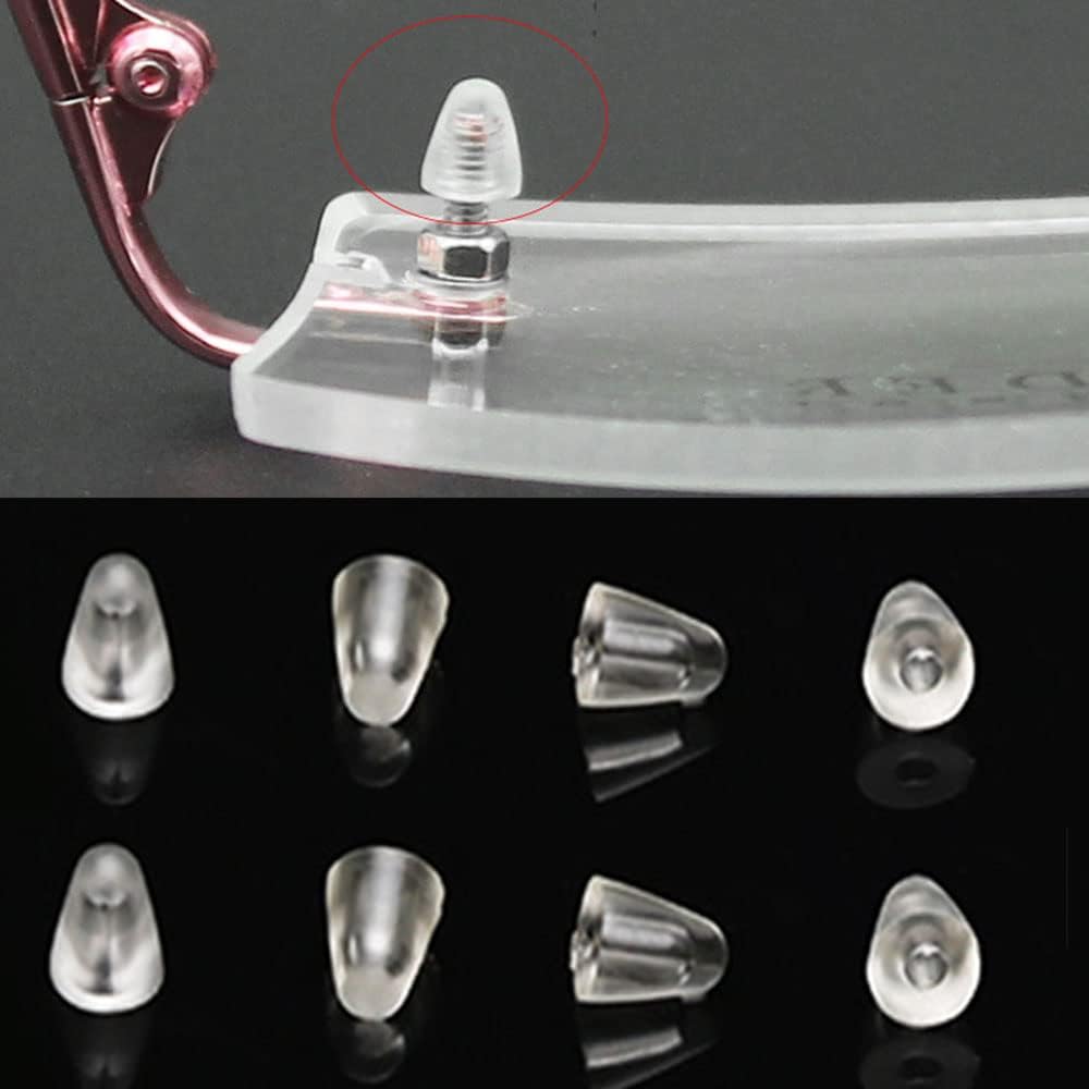 Amazon.com: Plastic Groove Cover Cap Screws Cap Set for Rimless Glasses ...