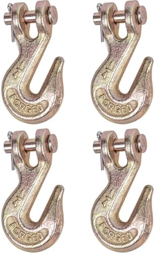 Amazon.com: 3/8" Clevis Grab Hooks (4 Pack) Heavy Duty Chain Hook for 3 ...
