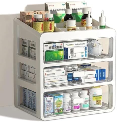 Amazon.com: Drawer-Type Plastic Storage Box Organizer/Medicine Box ...