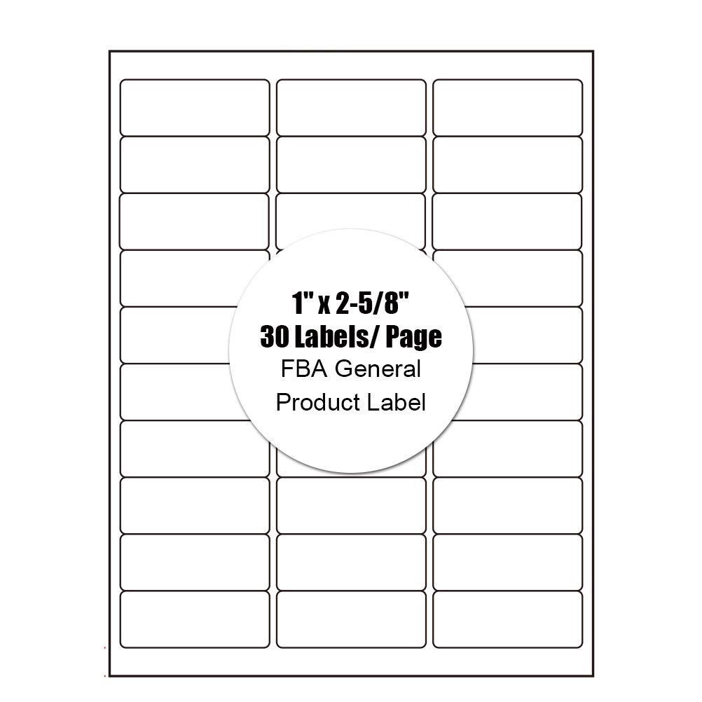 Amazon.com : 30 up Labels,2-5/8"x 1"Sticker. Suitable for Laser and ...