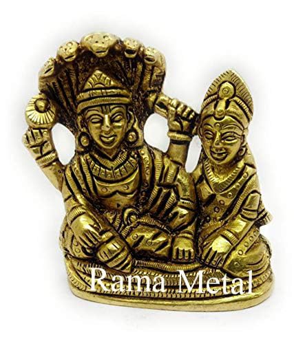 Buy RAMA METAL Brass Renganathar Statue | Vishnu Lakshmi Idol ...