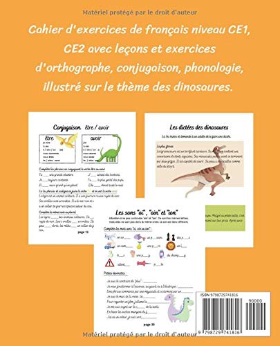 Snapklik.com : Les Dinos Jouent Avec Les Mots: Cahier Dexercices De ...