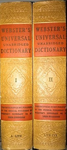 WEBSTER'S UNIVERSAL UNABRIDGED DICTIONARY AND ATLAS OF THE WORLD VOLUME ...