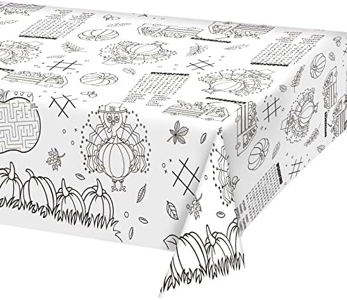 Amazon.com: The Coloring Table – Frame Fun Design – Square Tablecloth ...
