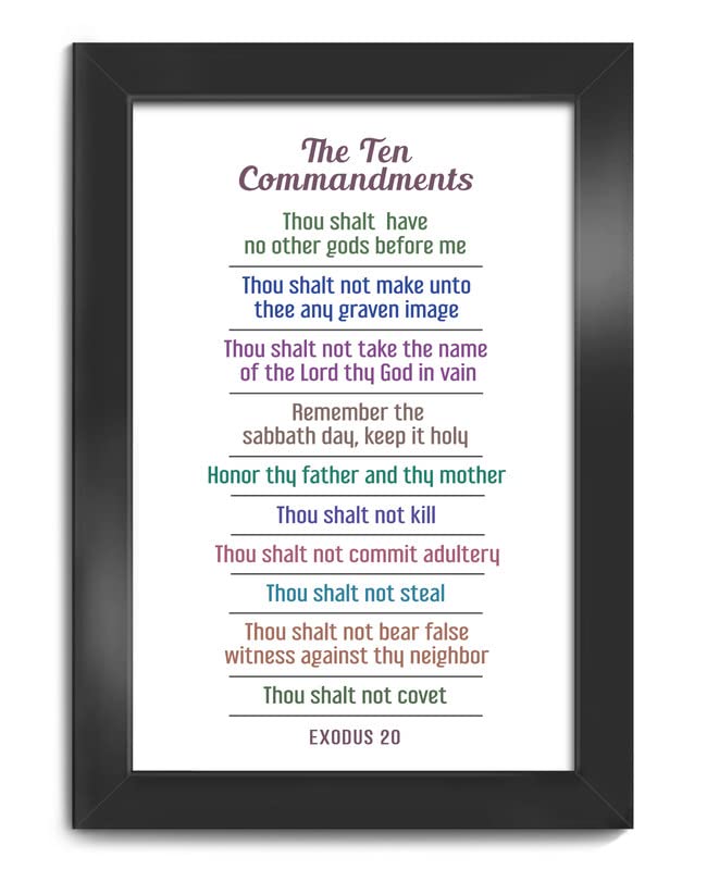Buy Elben Creatives Bible Verses Wall Frames: The Ten Commandments ...