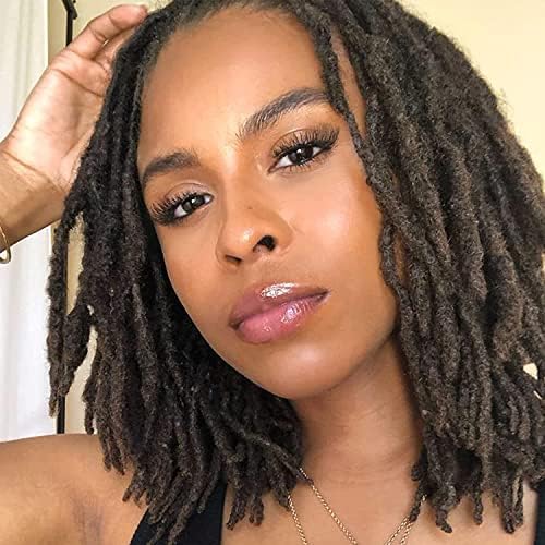 Amazon.com : 8 inch Human Hair Dreadlock Extensions for Women/men 0.6cm ...