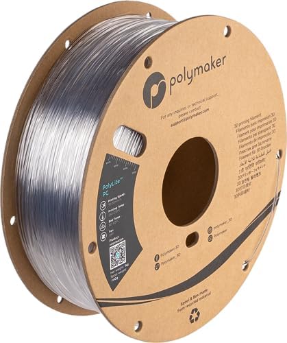 Polymaker PolyLite PC Transparent - 1.75mm - 1kg : Amazon.com.be: Industrie et science