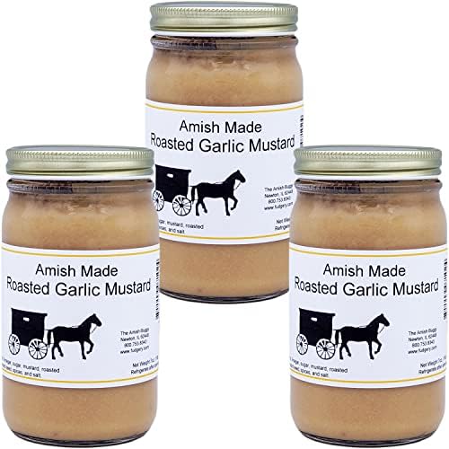 Amazon.com : Amish Mustards Roasted - Garlic - 7 Oz Jar - Pkg of 3 Jars ...