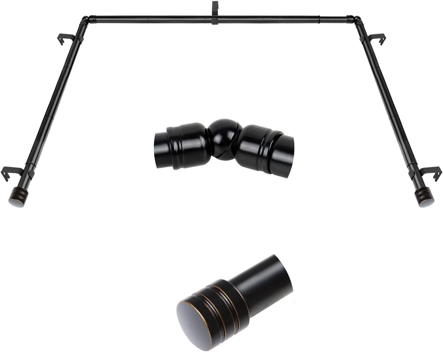 Amazon.com: Rod Desyne ABay-84-2 13/16" Arman Bay Window Curtain Rod ...