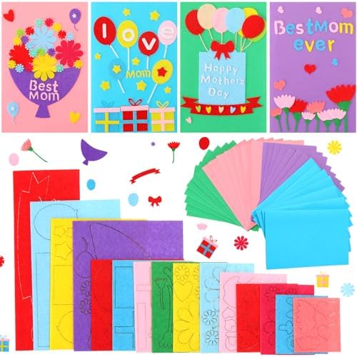 Amazon.com: Hicdaw Kids Greeting Card Making Kit, 9Pcs Card Making Kits ...