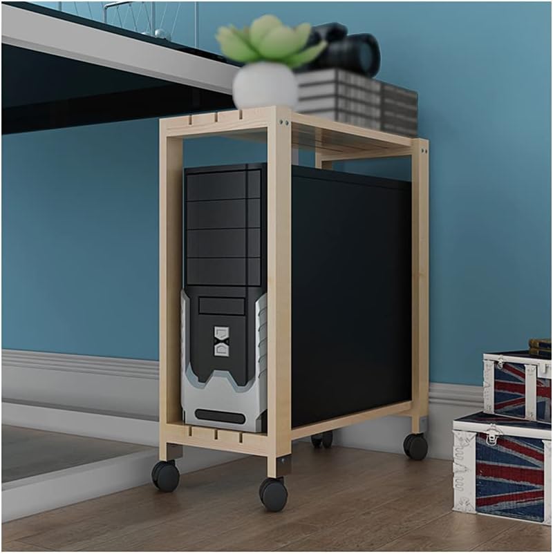 WXJ Support de Tour D'ordinateur en Bois Double Couche 50x30x60cm ...