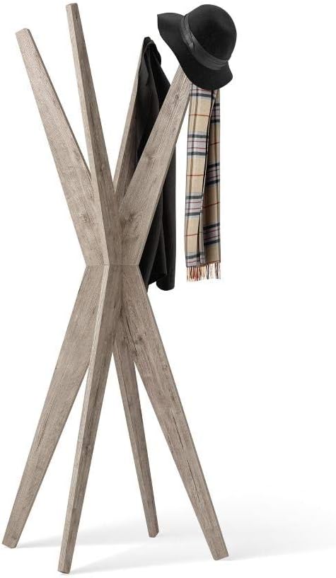 Amazon.com: Mobili Fiver, Coat Rack, Emma Oak, Laminate-Finished, Made ...