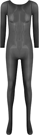 Amazon.com: Lejafay Women's Sexy See Through Long Sleeve Full Body ...