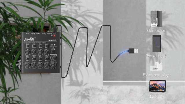 Watch Moukey Ultra Low-Noise 8-Channel Line Mixer on Amazon Live