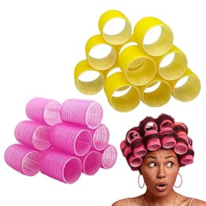 THE GRAND Hair Rollers- Heatless Large Hair Rollers Self Grip Curler ...