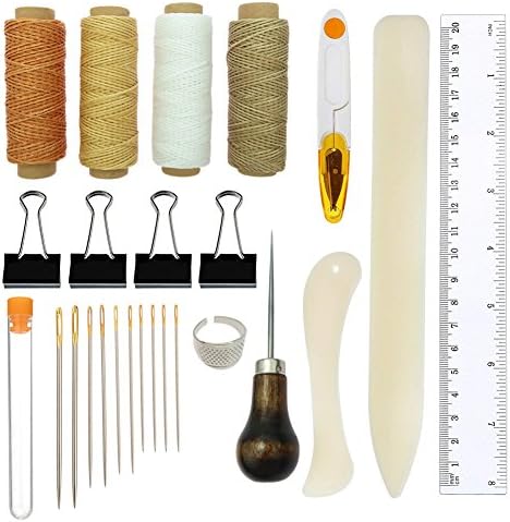 Bookbinding Tools Kits,25 PCS DIY Crafts Kit Premium Sewing Tools for ...