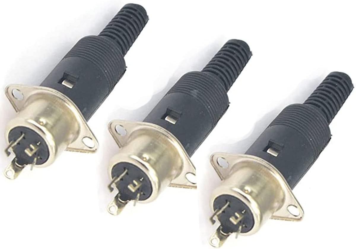 Amazon.com: jing 4 Pin DIN Male Plug + Female Adapter Socket Panel ...