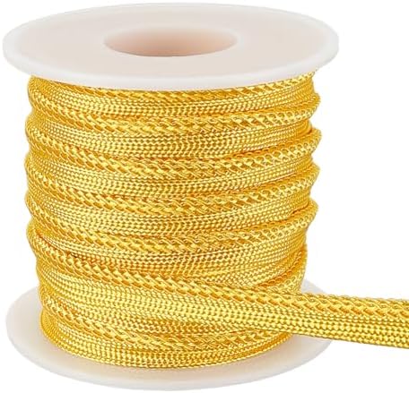 Amazon.com: PH PandaHall 10 yardas de cordón trenzado dorado de 3/8 ...