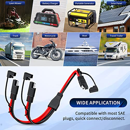 Snapklik.com : 10AWG SAE Y Splitter Cable SAE Quick Disconnect ...