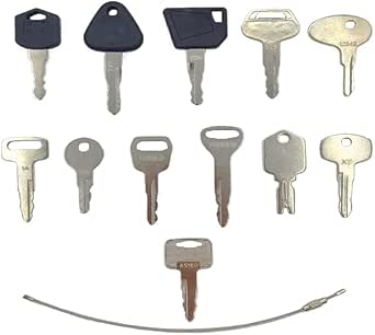 Amazon.com: DSkoiph 12 Forklift Key Set Fit on Yale Cat Clark Komatsu ...