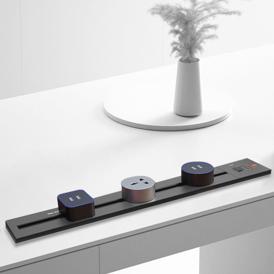 Adivaa Adjustable Plug-in Power Track | Electrical Movable Sliding ...