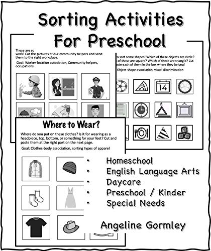 Amazon.com: Sorting Activities for Preschool eBook : Gormley, Angeline ...