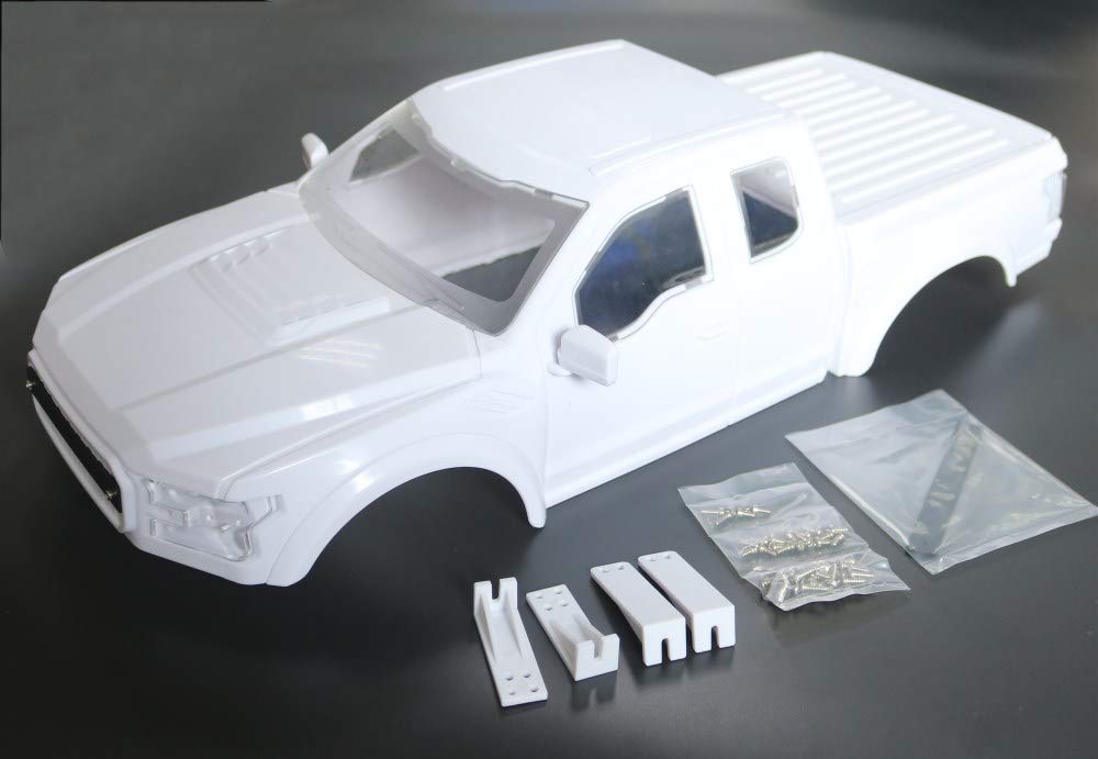 JTAccord RC Racing Ford Raptor Body Housing With Bumper And Spare Wheel ...
