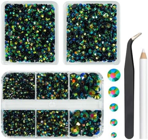 Amazon.com: qiipii Purple Jelly Resin Rhinestones Bulk 3mm 4mm 5mm ...