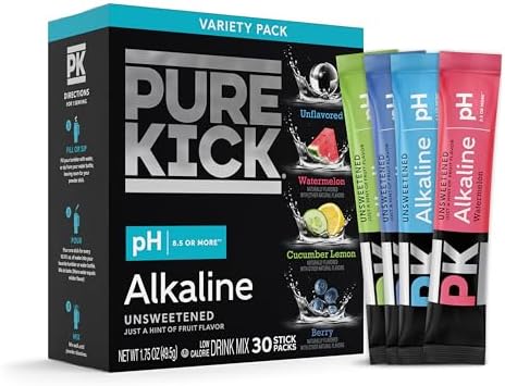 Amazon.com: Pure Kick Alkaline pH 8.5 or Higher Powdered Drink Mix ...