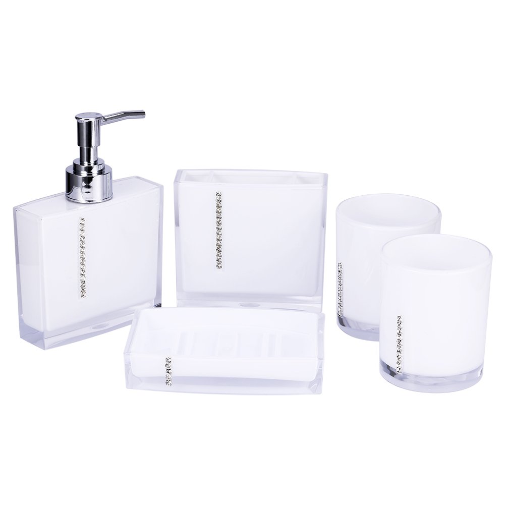 Amazon.com: 5 Piece Bathroom Accessories Set Includes Includes Emulsion ...