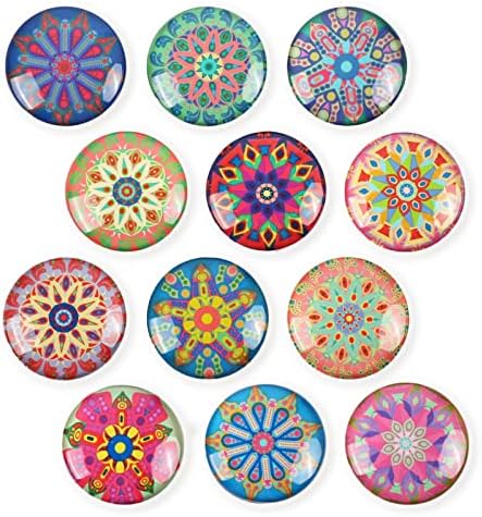 Amazon.com: Glass Strong Refrigerator Magnets - 12 Pack Decorative ...