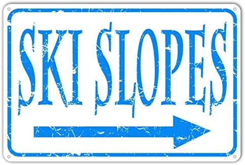 Amazon.com : Ski Slopes Metal Tin Sign Shop Retro Indoor Wall Decor Art ...
