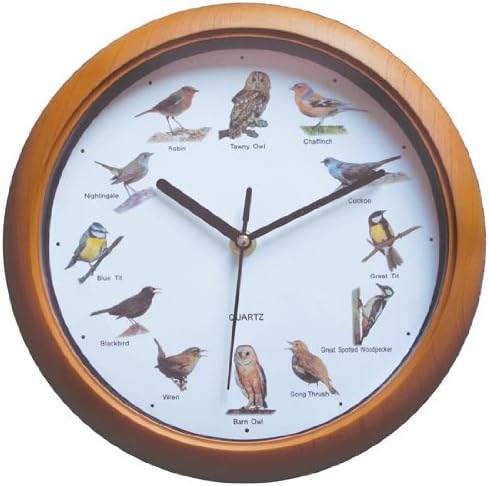 Novelty Bird Sounds Wall Clock - 12 Singing Birds : Amazon.co.uk: Home ...