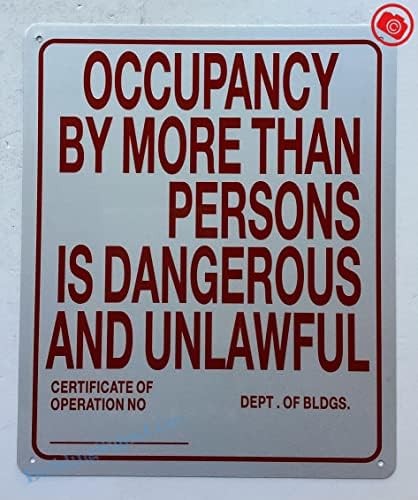 Amazon.com: Maximum Occupancy sign (ALUMINIUM, REFLECTIVE. 7X10 INCH ...