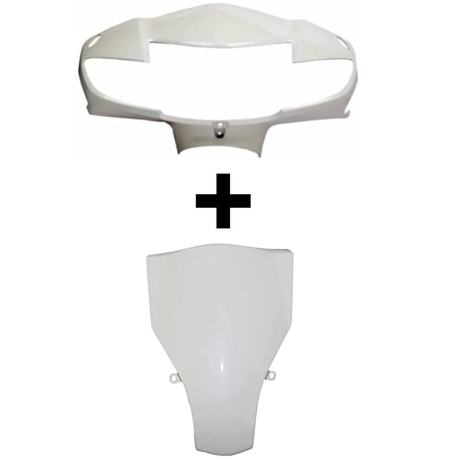 BIJJAN Accessories Combo of Activa New Model (N/M) 2G Headlight Visor & Front Nose [May 2009 ...