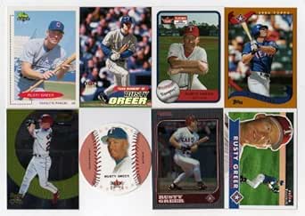 Amazon.com: Lot of 10 Different Rusty Greer Baseball Cards No Dupes ...