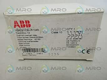 ABB Overload Relay, 690 VAC, 10-14 A, 1 NO - 1 NC, 3 Pin: Amazon.com ...