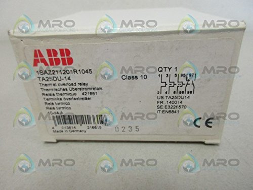 ABB Overload Relay, 690 VAC, 10-14 A, 1 NO - 1 NC, 3 Pin: Amazon.com ...