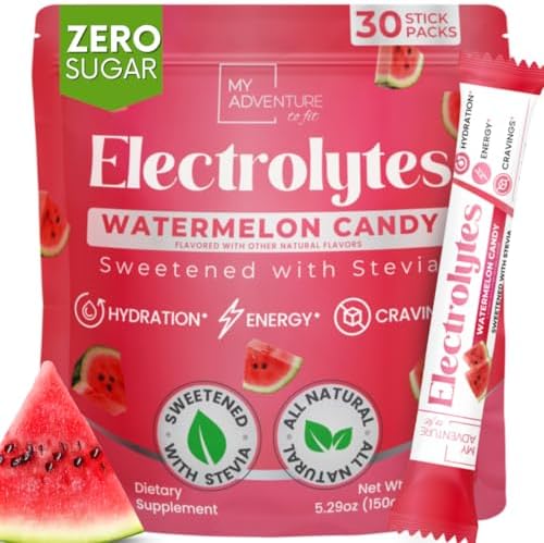 Amazon.com: Zero Sugar Watermelon Candy Electrolytes Powder Packets (30 ...