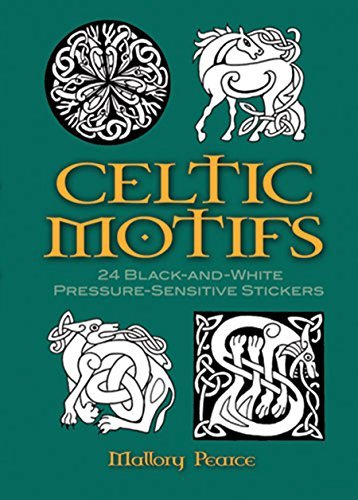 Celtic Motifs: 24 Black-and-White Pressure-Sensitive Stickers (Dover ...