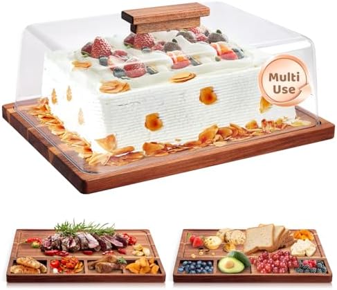 Amazon.com: Menkxi Multifunctional Rectangular Cake Stand with Acrylic ...
