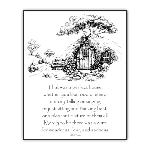 Amazon.com: Hobbit Hole House Artwork - J.R.R. Tolkien Quote - That ...
