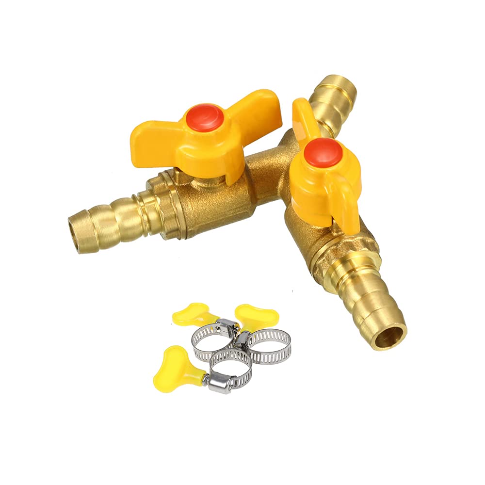 Brass Ball Valve 10mm Y Shape Water Splitter Ball Valve | Desertcart ...