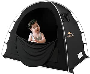 TENTIZON Slumber Pod Pack N Play Blackout Cover Portable Crib Tent with ...
