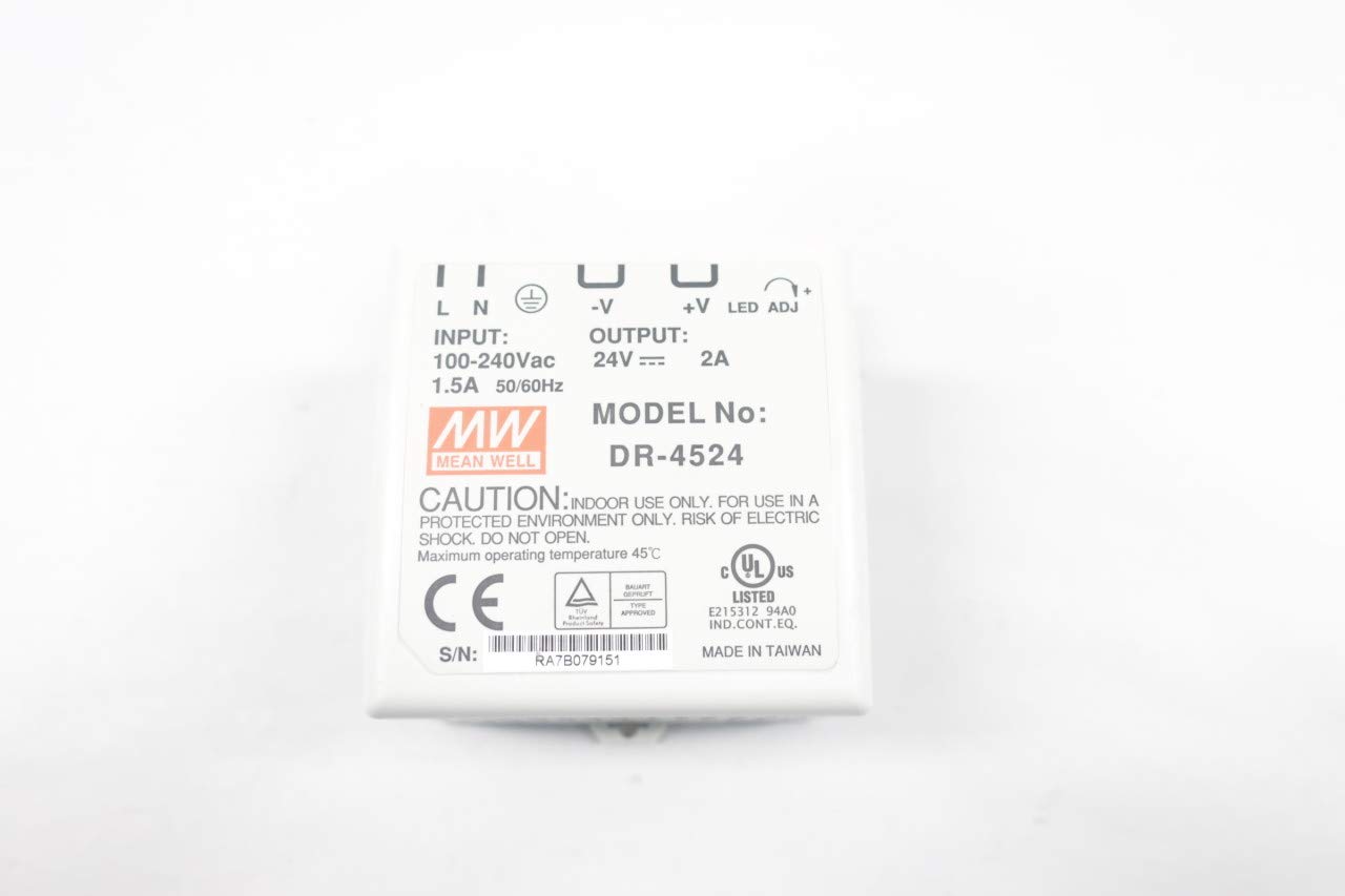 Amazon.co.jp: MEAN WELL DR-4524 DINレール電源 100-240V-AC 2A 24V-DC D652614 ...