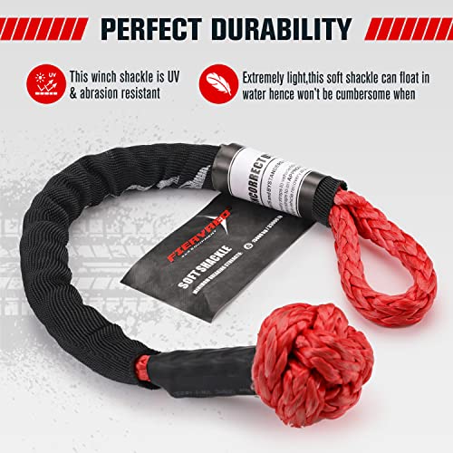 FIERYRED Soft Shackle 1/2 Inch 22inch Synthetic Rope 45000LBS Breaking ...