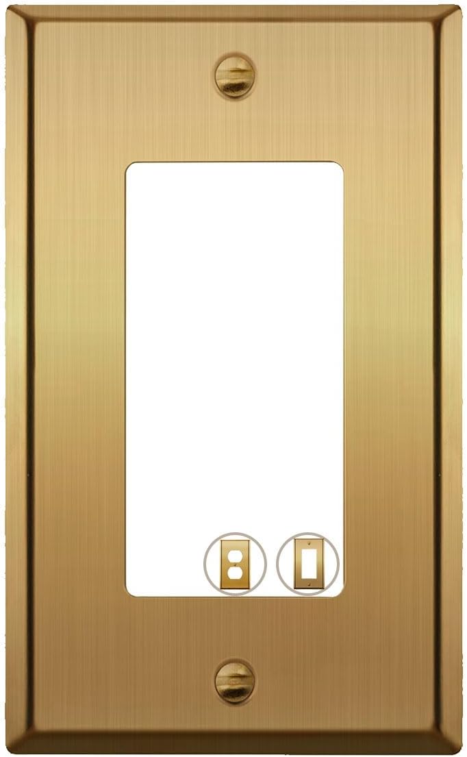 Rio Salto BRASS Metal Gold Light Switch Wall Plate or Outlet Cover Wall ...